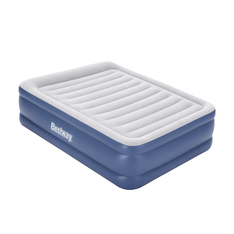Bestway Air Mattress Queen Inflatable Bed 61cm Airbed Blue – Wholesale-Plus