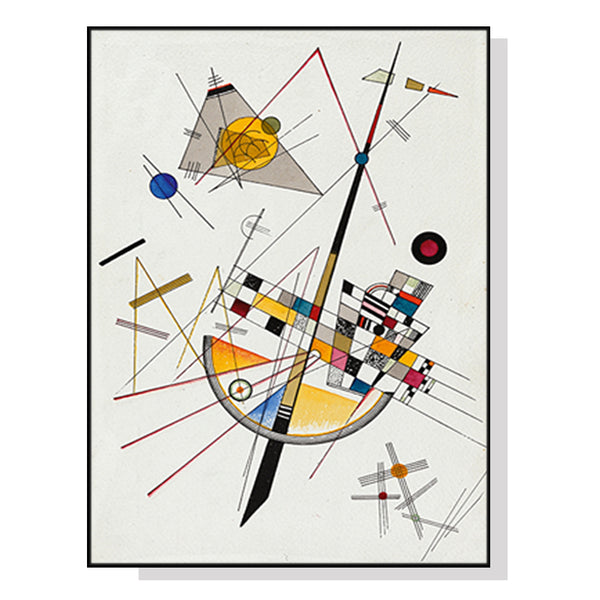 Wall Art 60cmx90cm Delicate Tension By Wassily Kandinsky Black Frame C ...