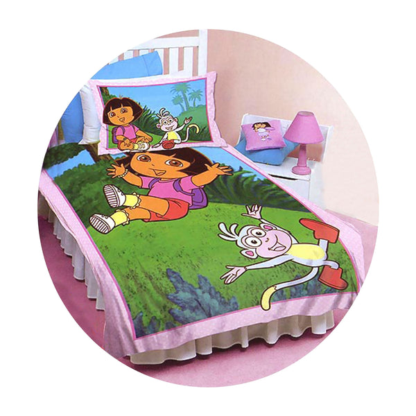 Disney Dora The Explorer Licensed Quilt Cover Set Friends Double ...