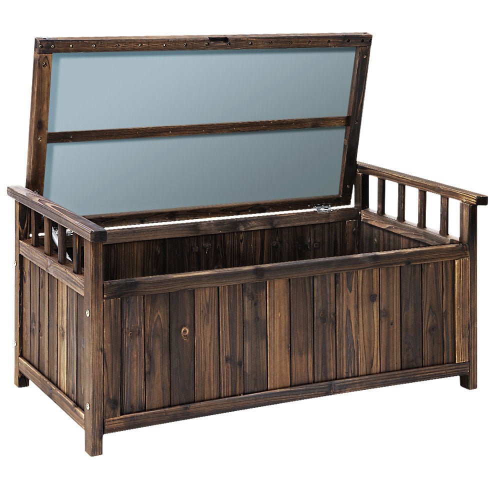 Gardeon Outdoor Storage Bench Box Wooden Garden Toy Tool Shed Patio ...